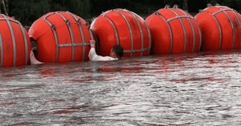 Greg Abbott Wins Effectively Against Circular Saw Floating Barriers ...